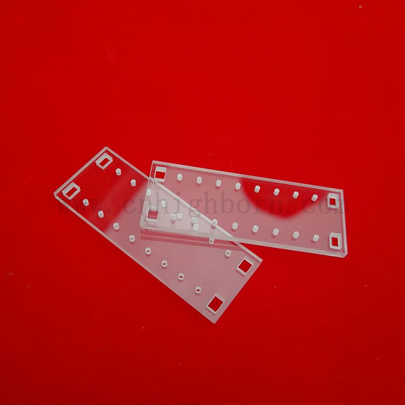 UV Optical Fused Silica Quartz Glass Slides with Hole - Buy Quartz ...
