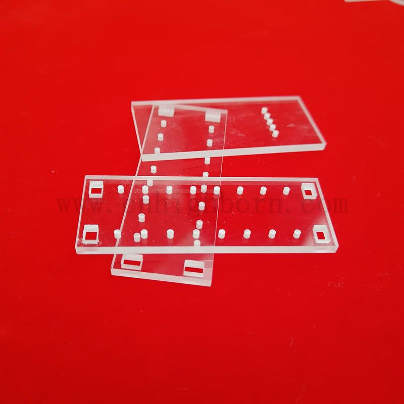 UV Optical Fused Silica Quartz Glass Slides with Hole - Buy Quartz ...