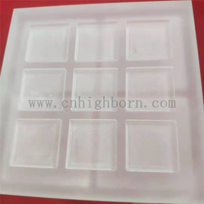 Customized Frosted Slotting Square Quartz Crystal Glass Window - Buy ...