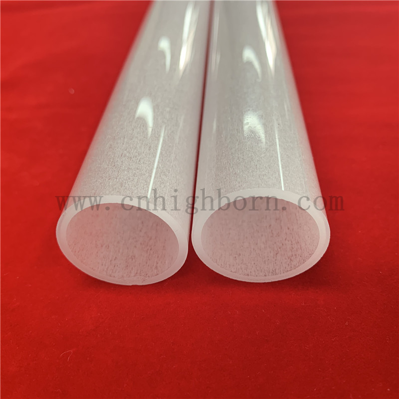 Heating Standard Size Milky Opaque Silica Quartz Glass Pipe with Round ...